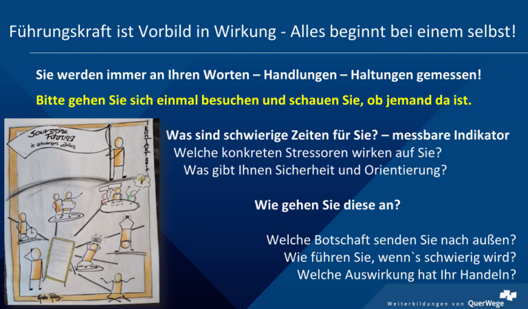Führungskraft ist Vorbild in Wirkung- alles beginnt bei einem selbst ...